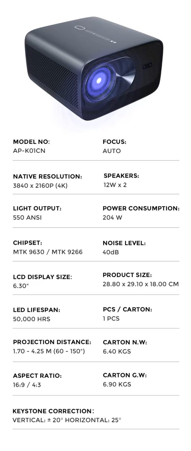 Pool-Plus | AVA Projectors Native 4K UHD
